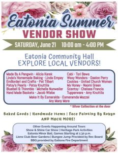 Summer Vendor Show – Town of Eatonia